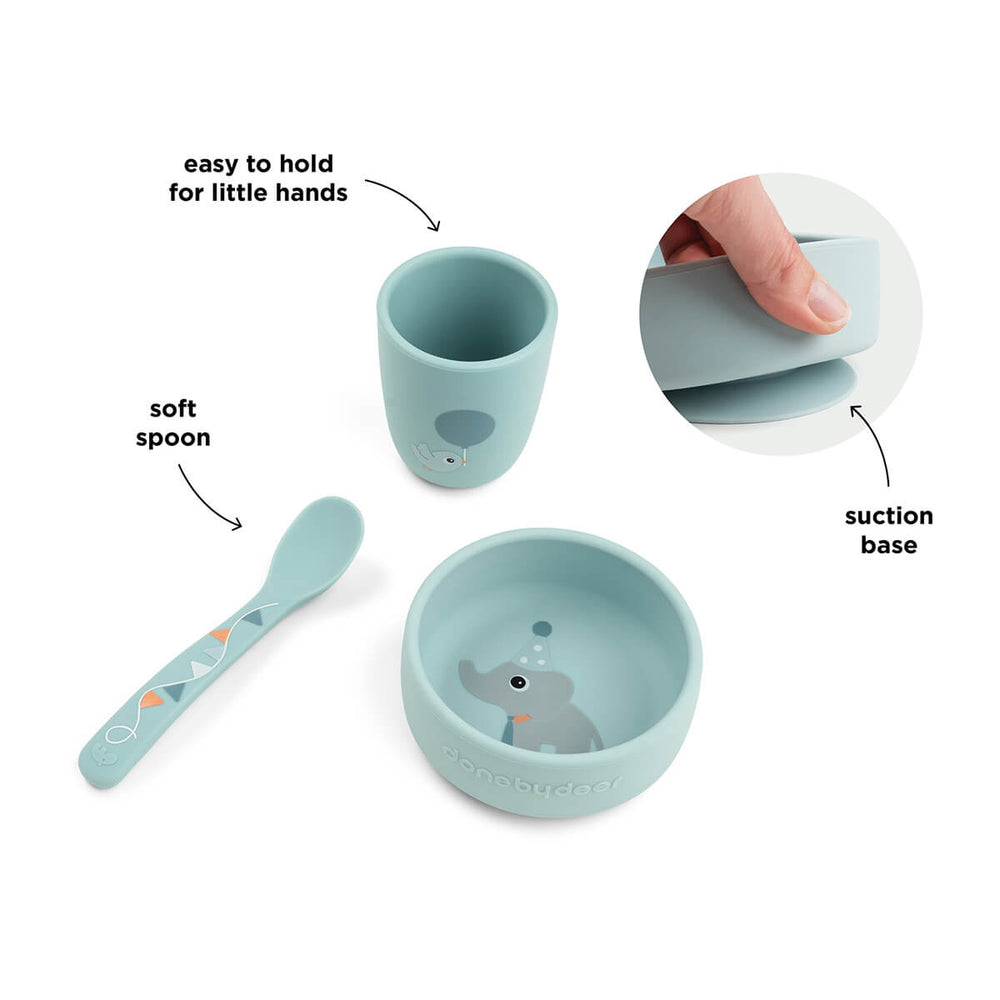 Stick&Stay first meal set - Celebration - Blue – Shop at Done by Deer ...