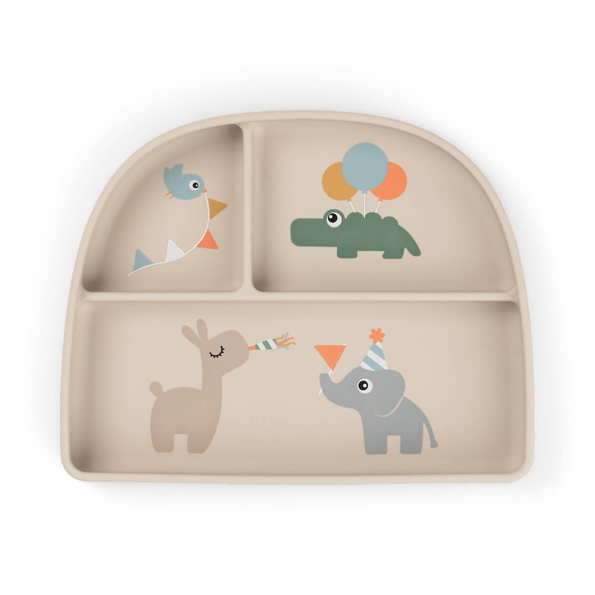 Stick&Stay compartment plate - Celebration - Sand – Shop at Done by ...