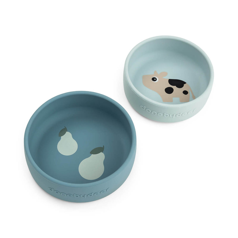 Silicone bowl set 2 pcs - Dotti - Blue – Shop at Done by Deer official ...