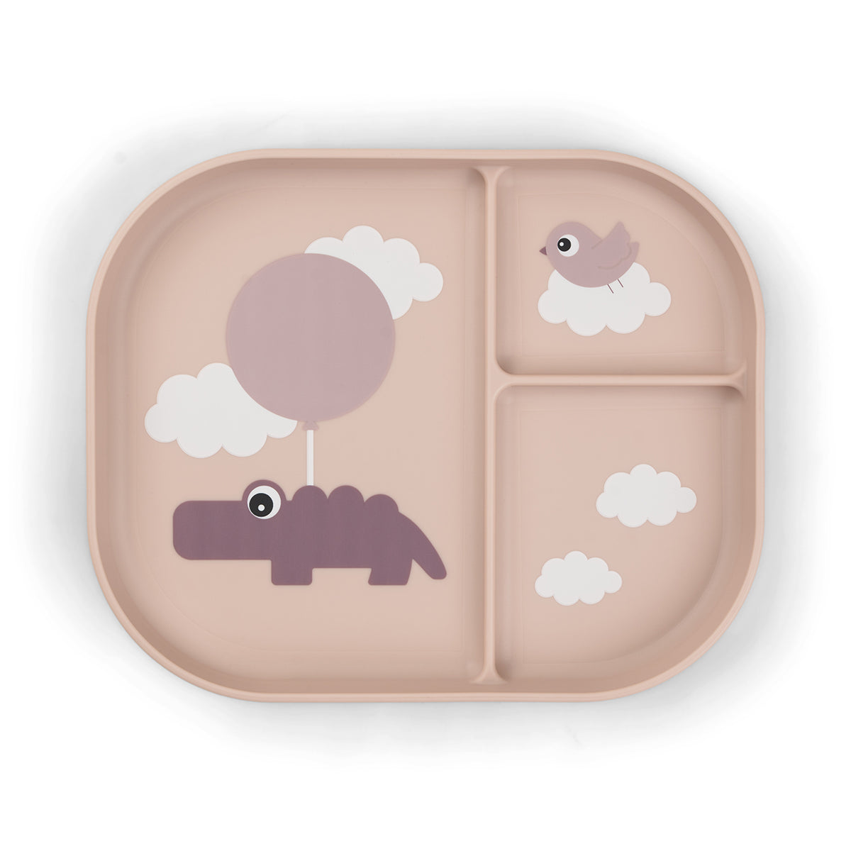 Foodie compartment plate - Happy clouds - Powder – Shop at Done by Deer ...