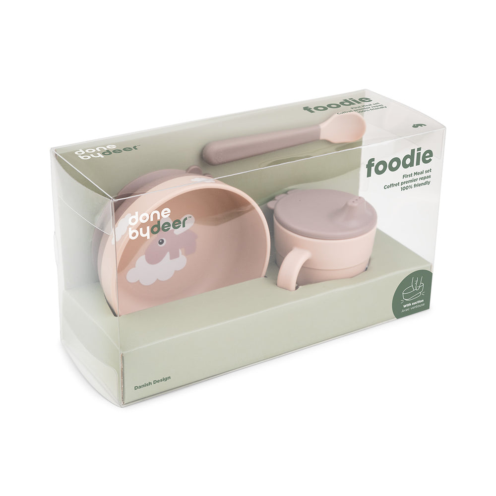 Foodie first meal set w/suction - Happy clouds - Powder – Shop at Done ...