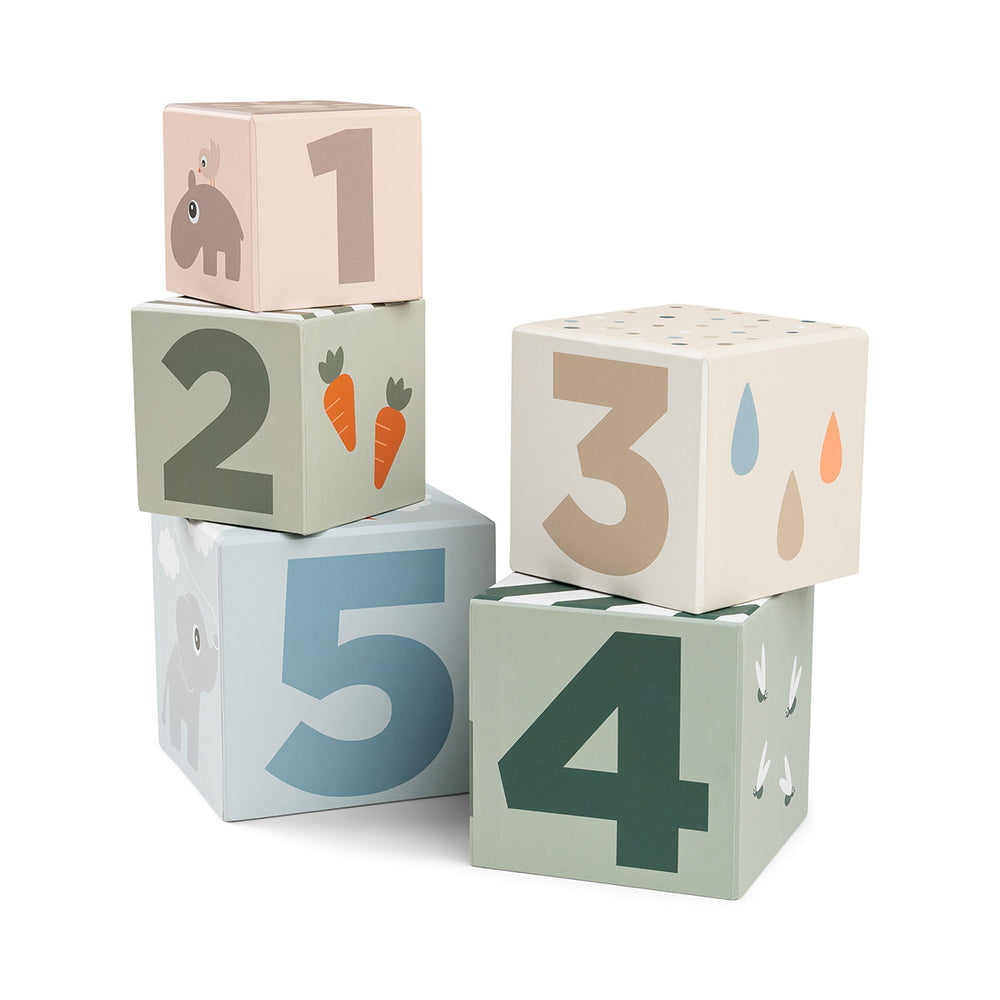 Stacking cubes 5 pcs - Deer friends - Colour mix – Shop at Done by Deer ...