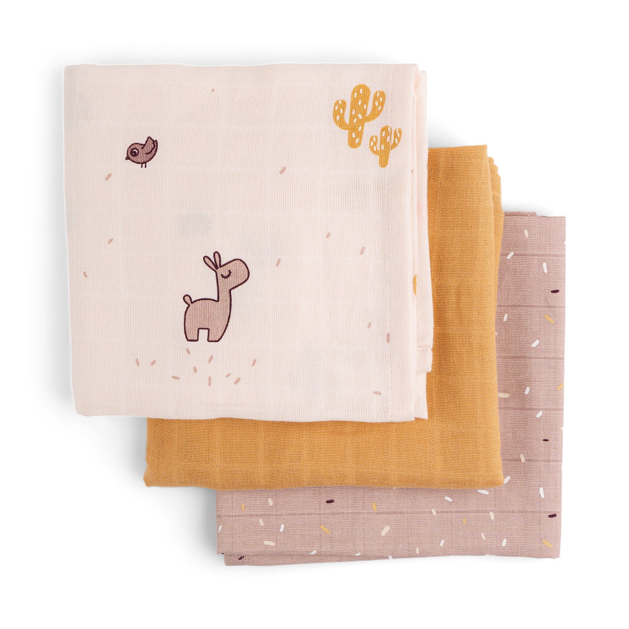 Burp cloth 3-pack - Lalee - Powder – Shop at Done by Deer official webshop